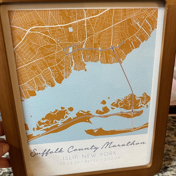 Personalized Marathon Map, Running Gifts for Men, Runner Gifts for ...