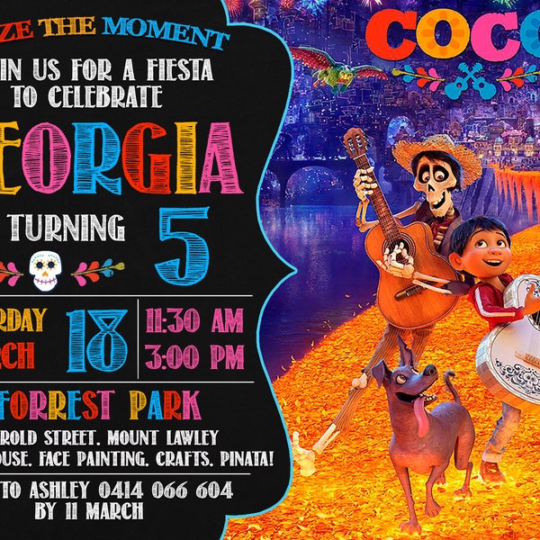 Coco Invitation Coco Fiesta Invitation Coco Birthday Invitation Coco ...