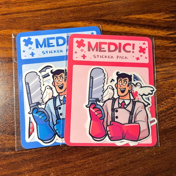 MEDIC! TF2 Vinyl Sticker Pack - Etsy
