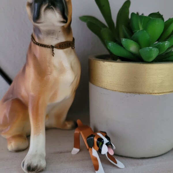 Weimaraner Dog Sculpture, Handmade Copper Collectible Miniature ...