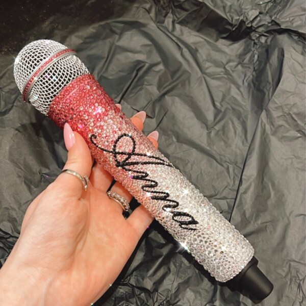 Gold Bling Wireless Microphone, Bling Microphone in Gradient Gold ...