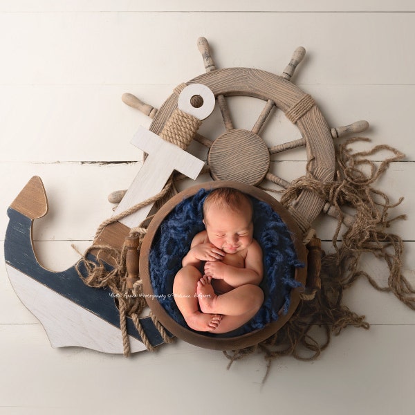 Nautical Newborn Digital Backdrop-2 - Etsy