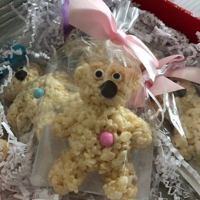 Teddy Bear Rice Crispie Treats 12 - Etsy