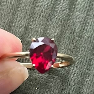 Ruby and Opal Ring, Raw Ruby and Fire Opal, Silver Double Stone Ring ...