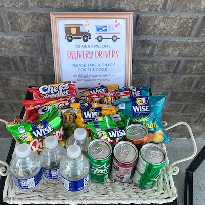 Delivery Driver Snack Sign, Mail Carrier, Packages, Essential Worker ...
