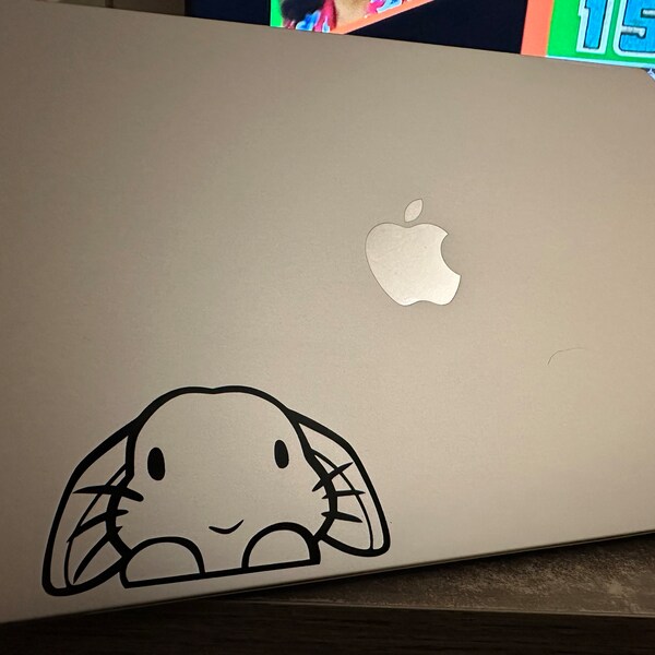 Lop Bunny Sticker; Peeking Cute Rabbit Laptop Decal / Car Decal / Phone ...