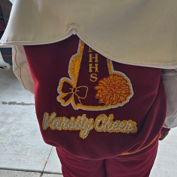 Chenille Cheer & Dance Custom Letterman Jacket Patch - Made in USA - Etsy