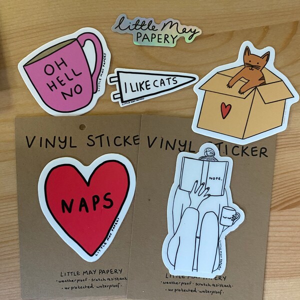 Any 3 Vinyl Stickers // Cute Sticker // Vinyl Stickers - Etsy