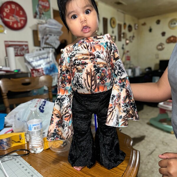 Kids Bell Bottoms Sewing Pattern (PDF): Flare Leggings, Sizes 0 Months ...