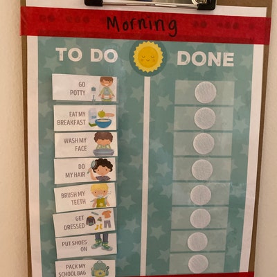 To Do Chart for Kids Daily Routine Printable Chart & Cards - Etsy