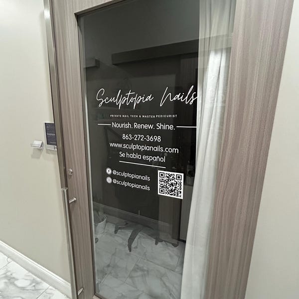 Custom Vinyl Window Decal for Business - Business Door Sign - Logo ...