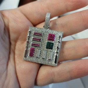 Custom Iced Out Danny Phantom Dark in the Glow Cartoon Pendant in 925 ...