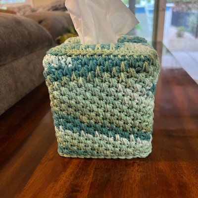 Tissue Box Cover for Cubed Square Boxes Crochet Pattern the CHEHOP - Etsy