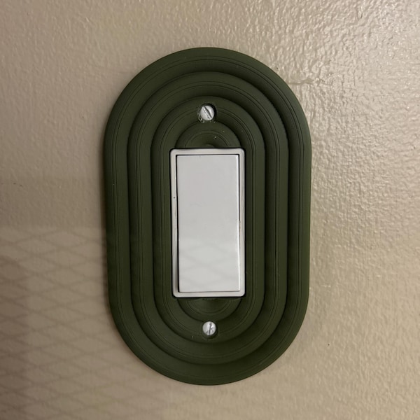 Mid-century Modern Oval Light Switch Cover Plate for Toggle Light ...