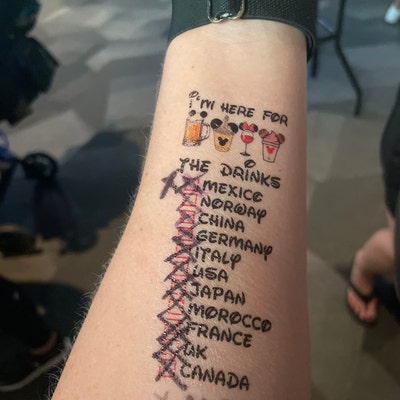 Drinking Around the World Tattoo-food & Wine Festival-epcot World ...