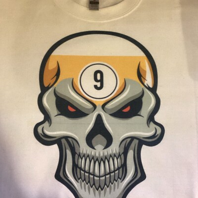 9-ball Skull Skeleton Billiards Pool Player Silhouette Emblem Snooker 8 ...