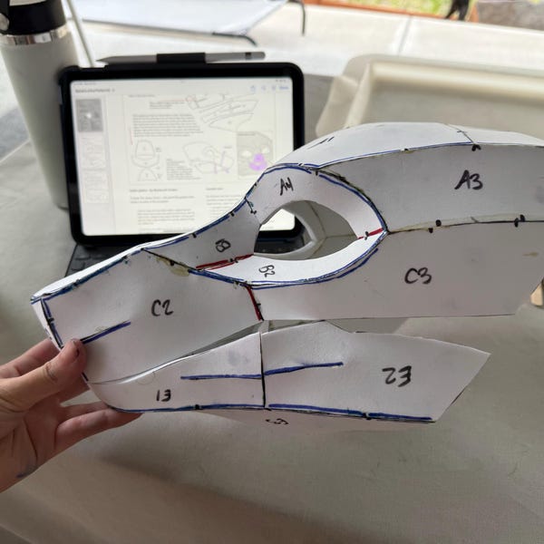 Utahraptor Fursuit Headbase Pattern Moving Jaw - DOWNLOAD ONLY - Etsy