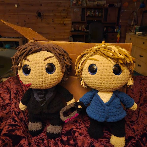 Grumpy Christmas Crochet Plushie Horror Movie Doll Spooky Stuffie - Etsy