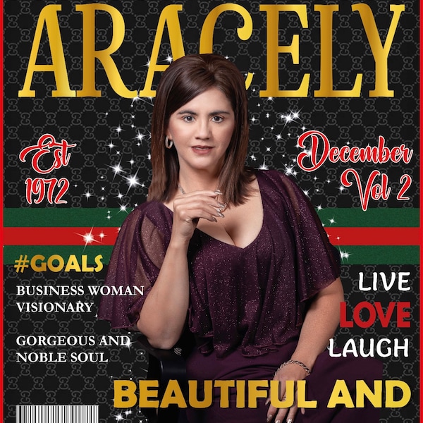 Magazine Cover Birthday Banner, Custom Step and Repeat Women’s Magazine ...