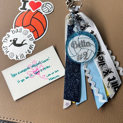Custom Volleyball Bag Tag With or Without Ribbon. - Etsy