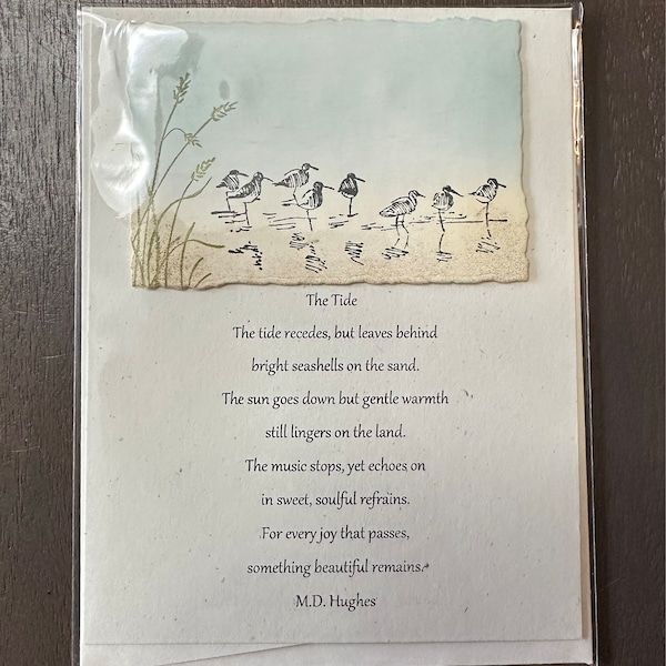 Ships Fast - the Tide Poem Sympathy Card, Condolence Card, Thinking of ...