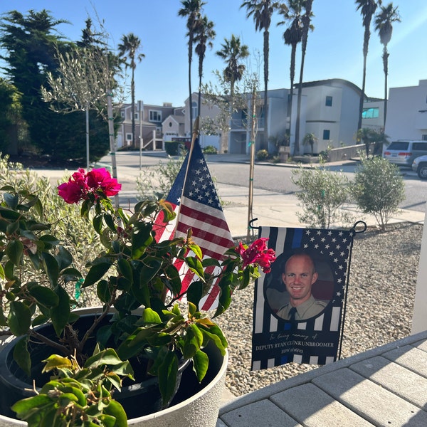 Police Memorial Garden Flag | Police Officer Yard Flag | Police ...