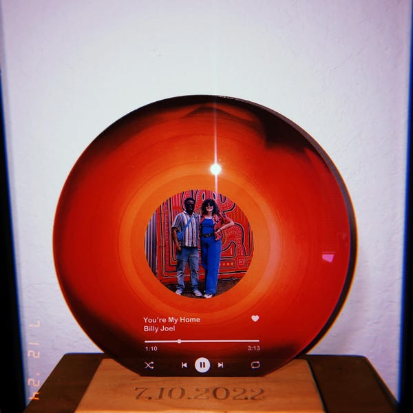 Personalized Song Record - Birthday Gift for Her - Anniversary Gift for ...