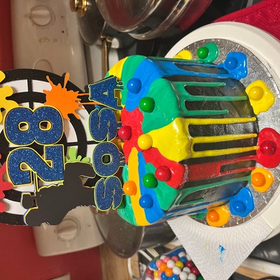 Paintball Cake Topper, Paintball Birthday Party, Paintball Party. - Etsy
