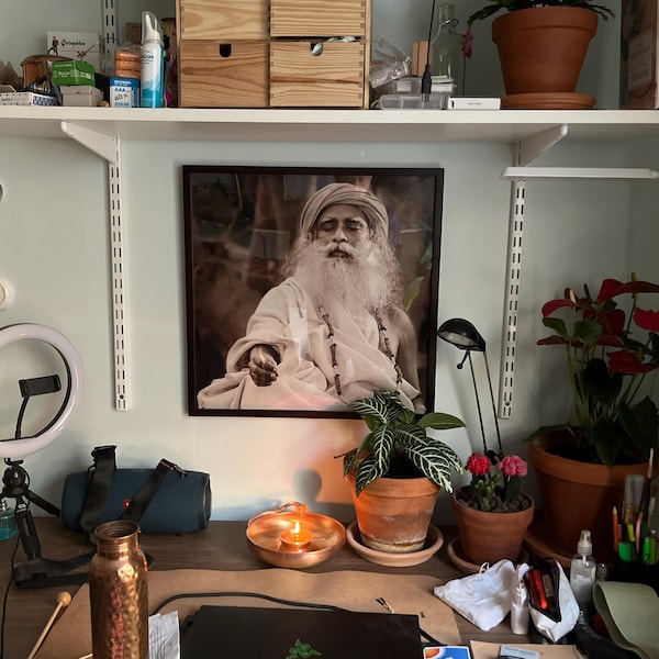 Sadhguru 'serpents Peace', Metal Framed Poster, Premium Matte Paper ...