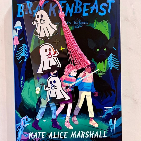 Rude Ghost Bookmarks- Cute Bookmarks- Spooky- Acrylic Bookmark - Etsy