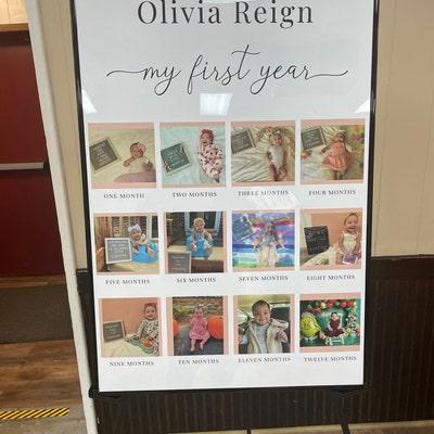 Baby's First Year Poster 1st Birthday Photo Banner First - Etsy