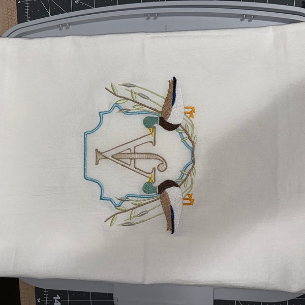 Mallard Duck Crest With Reeds and Branches Machine Embroidery Design - Etsy