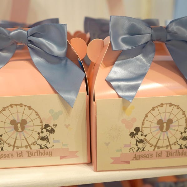 Printable Disneyland Gable Box Label, Disney World Favors Label, Mickey ...