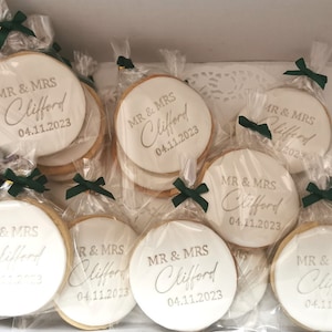 CUSTOM Names Mr and Mrs With Date Cookie Biscuit Stamp Fondant Cake ...