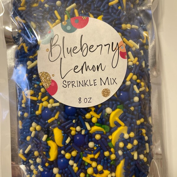 Grey and Pink Sprinkle Mix Edible Baby Shower Grey Sprinkles Yellow ...