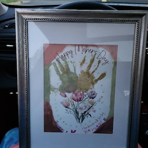 Happy Father's Day Footprint Art Gift for Dad DIY Kids Craft Printable ...