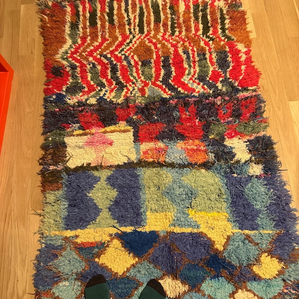 Moroccan Cobalt Blue Rug - Moroccan Solid Rug - Beni Ourain Rug ...