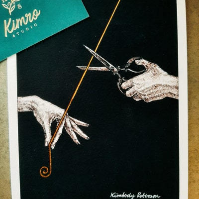 Thread of Life Ancient Greek Mythology Art Print Hand - Etsy