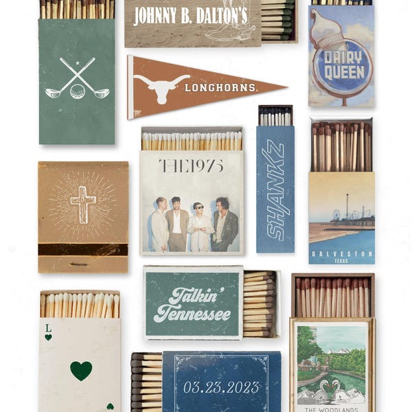 Two Black Vintage Blank Matchbox Templates | Digital Download - Etsy