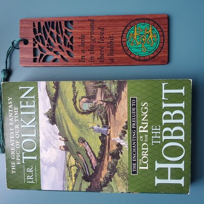 There Lived a Hobbit Wooden Bookmark - Etsy