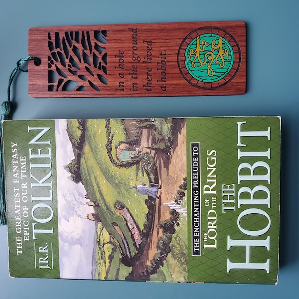 There Lived a Hobbit Wooden Bookmark - Etsy