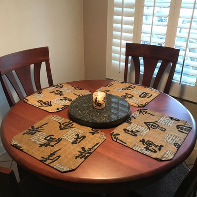 Round Table Topper Centerpiece Mat Multicolor Jacobean Floral - Etsy