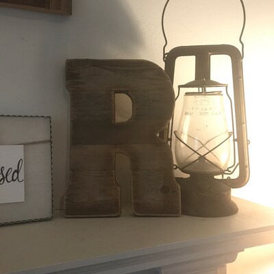 12 Reclaimed Letter. A to Z. 0 to 9. Rustic Letter. Marquee Letter ...