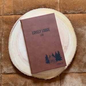 Personalized Cabin Guest Book Engraved Leather Notebook - Etsy
