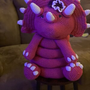 Dino Stacking Toy Crochet Pattern PDF, Amigurumi Triceratops Nursery ...