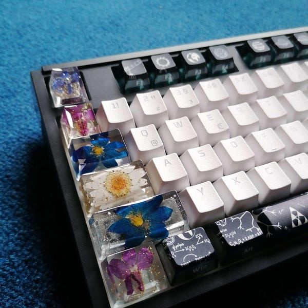 5PCS Keycaps Set for Mechanical Keyboard | Handmade Resin Keycaps ...