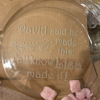 Personalized Pie Plate Made by Your Favorite Baker Custom Pie - Etsy