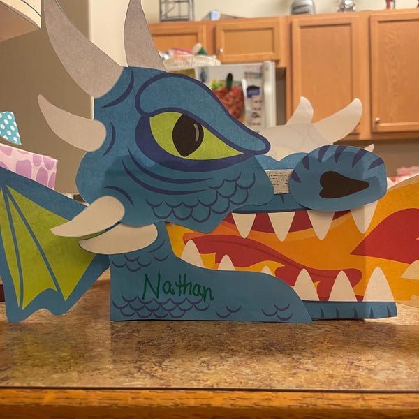 Dragon Printable Box Kit | DIY Valentine Box Decor Kit for Valentine's ...