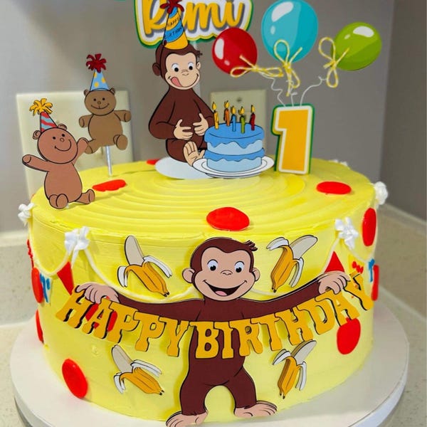 Curious George Cake Topper - Etsy
