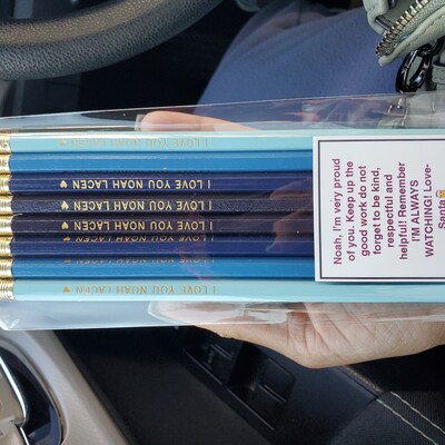 Personalized Pencil Set Custom Pencils Engraved With Foil Stamped Gift ...